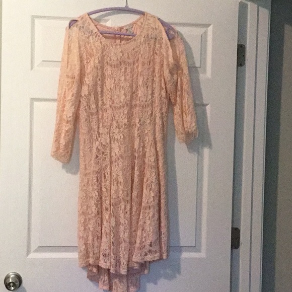 Dresses | Lacy Light Pink Dress | Poshmark